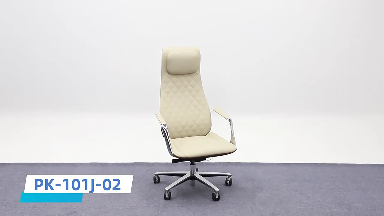 Commercial Furniture High Back Genuine Leather Office Chair With Luxury ...