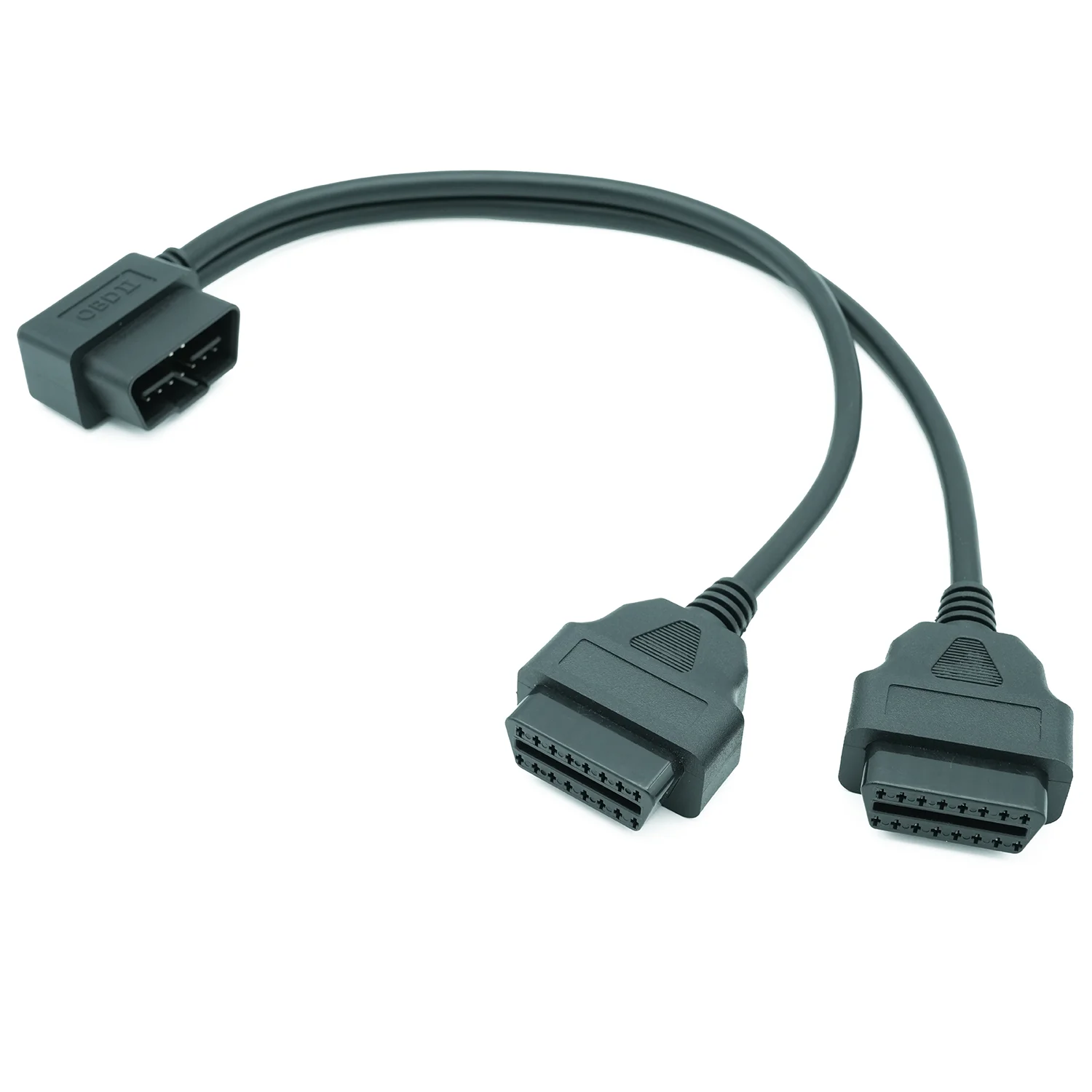 OBD2 Universal Right Angled OBD II OBD2 16pin Male to Dual Female ...