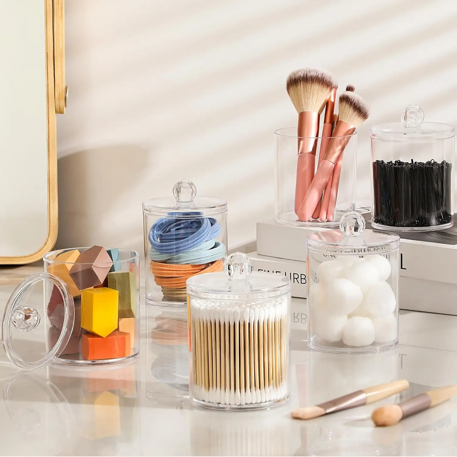 Alibaba.com: Clear acrylic cotton bud holder, qtip and cotton ball ...