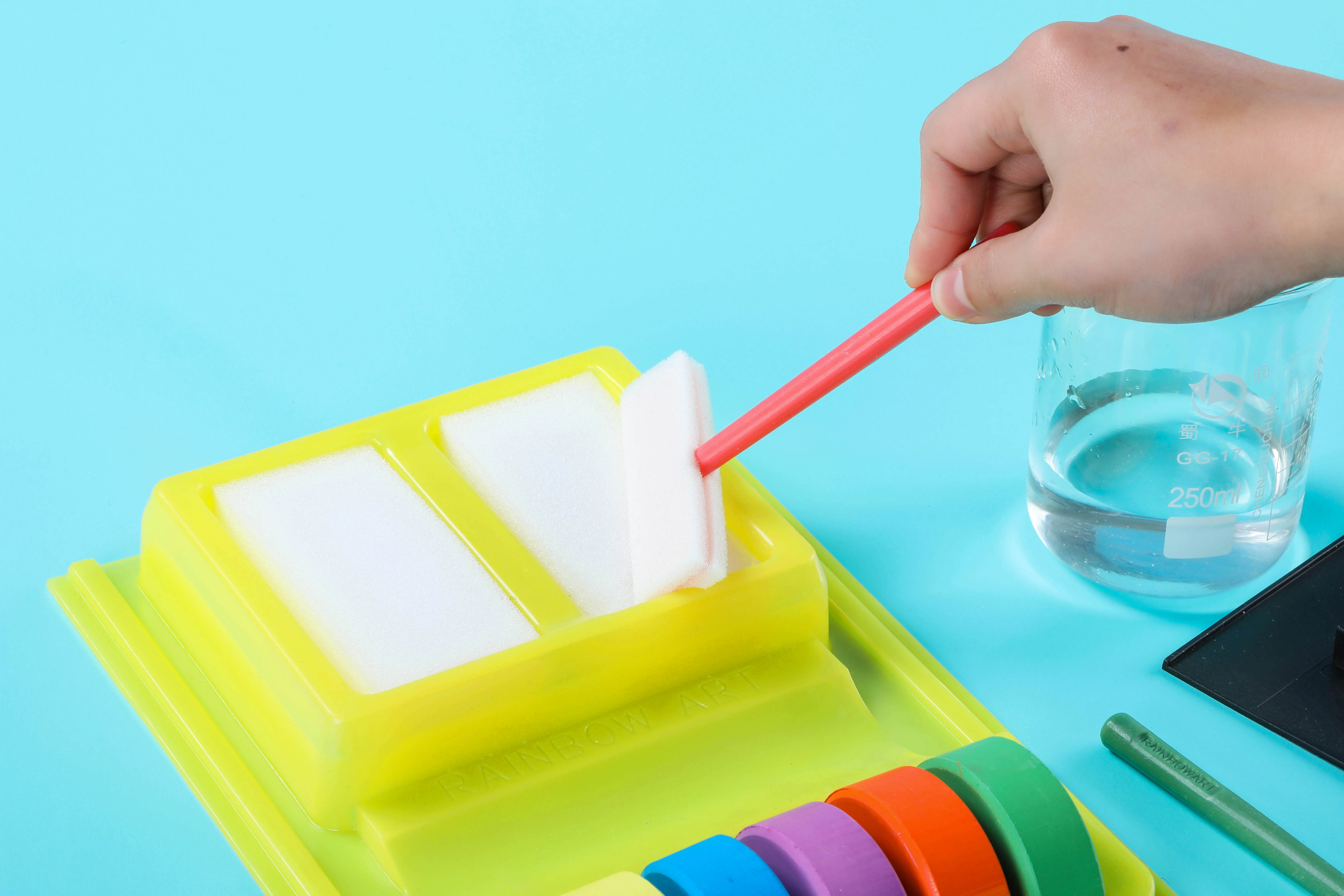 Rainbow Art Set - Colorful DIY Watercolor Painting Set with Winsor ...