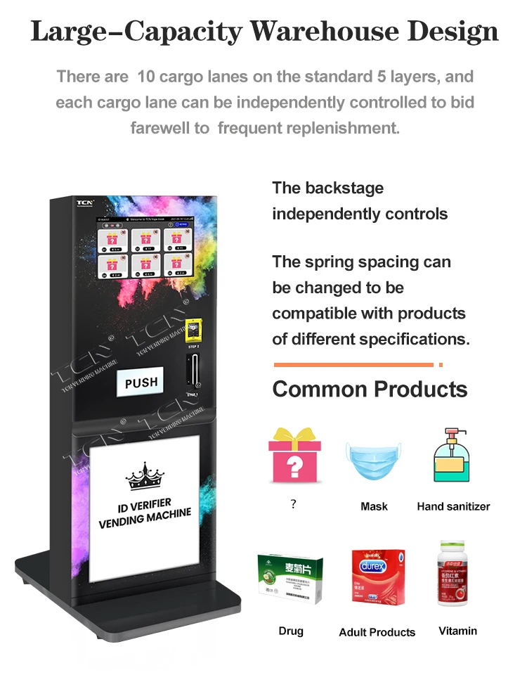 Tcn Small Wall Mounted Vending Machine For Age Restricted Products ...
