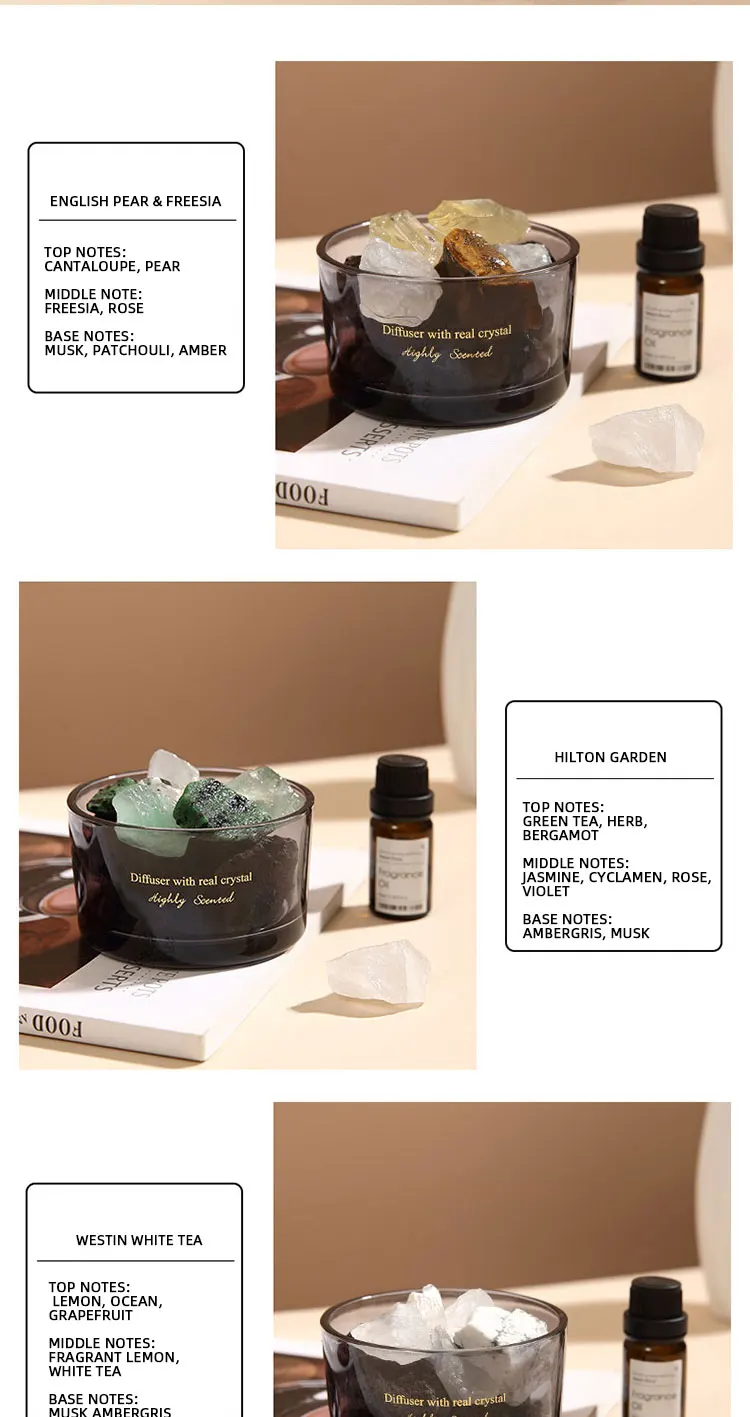 Essential Oil Aroma Crystal Rocks Diffuser - Runfan Scent