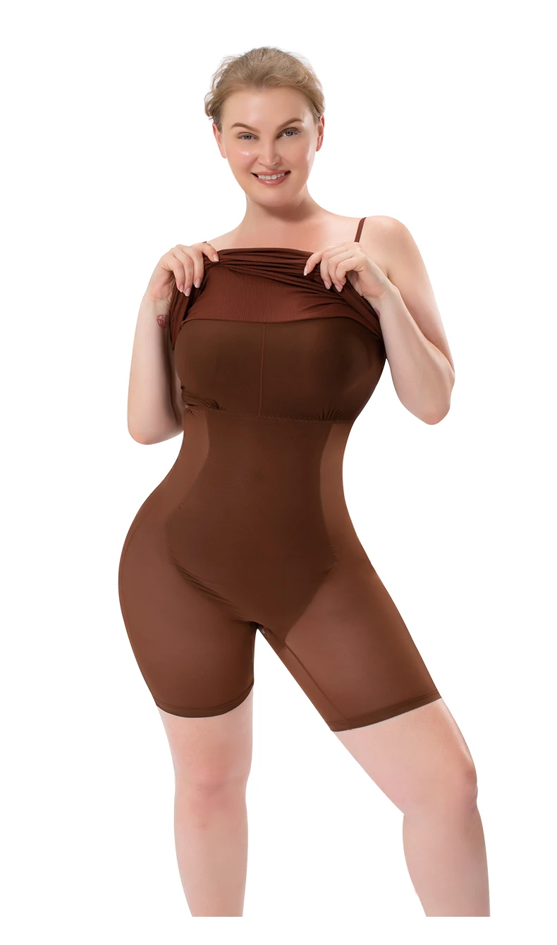Mini Shaper Rress Bodycon Built In Shapewear 8 In 1 Women Lounge