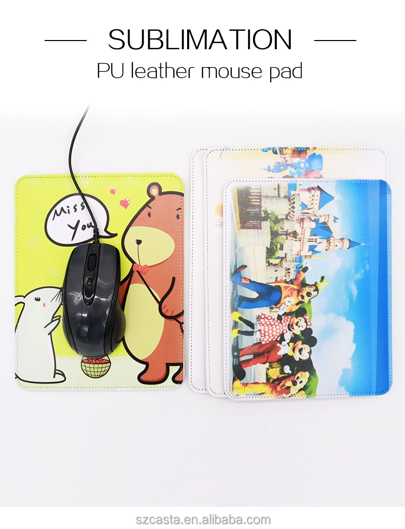 Customize Logo Rectangle Dye Sublimation Blanks Pu Leather Desk Mat ...