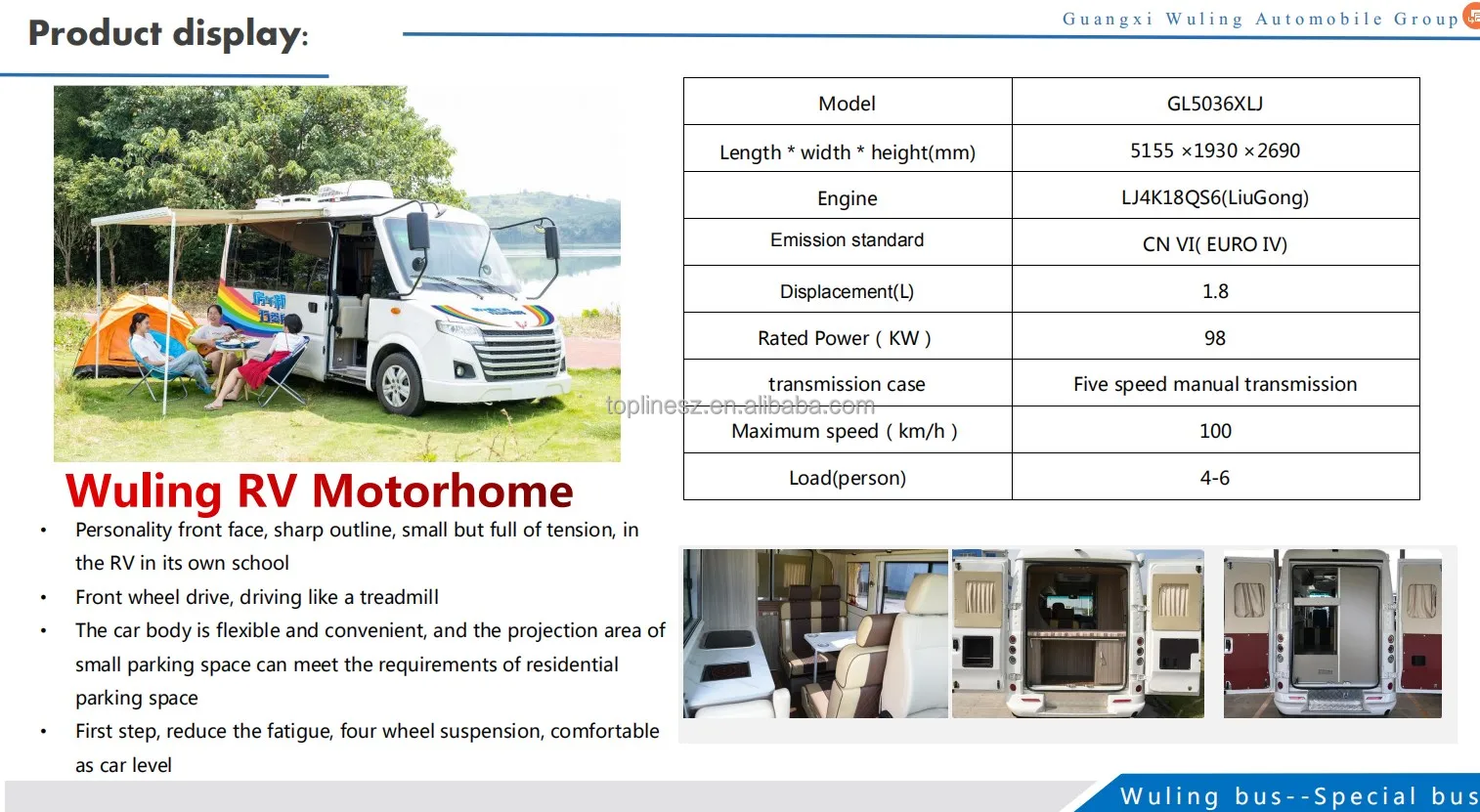 Wuling Camper Home Motorhome Rv Caravan Travel Trailer With Washroom ...