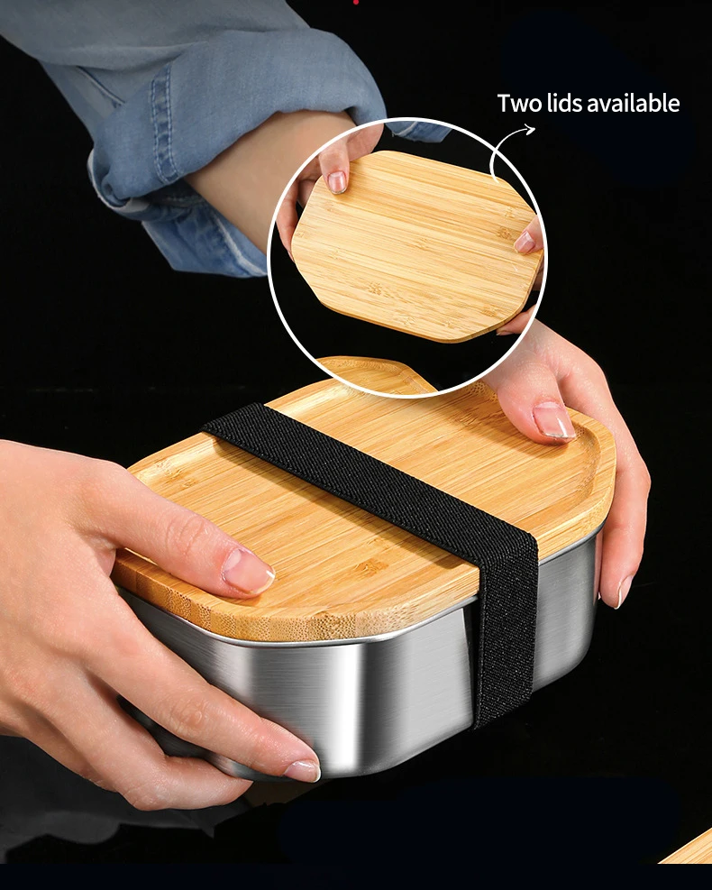 Irregular Octagonal Shape 26 OZ Custom Crisper Bamboo Lid Bento Box ...