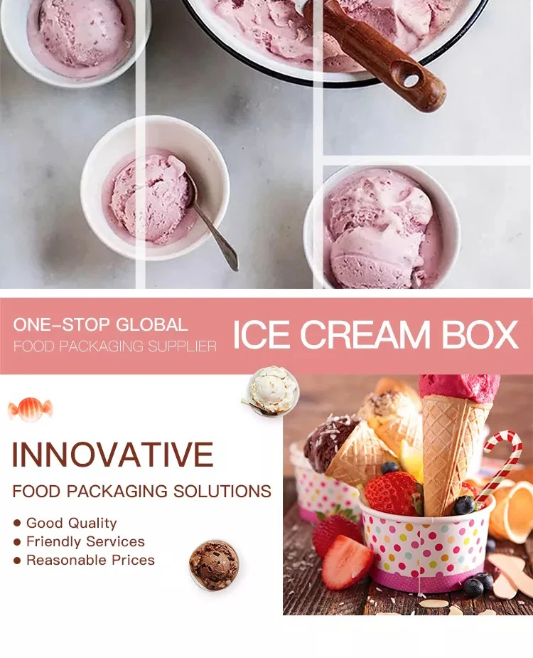 Wholesale 3oz-16oz Disposable Thick Ice Cream Paper Cup Eco Friendly ...