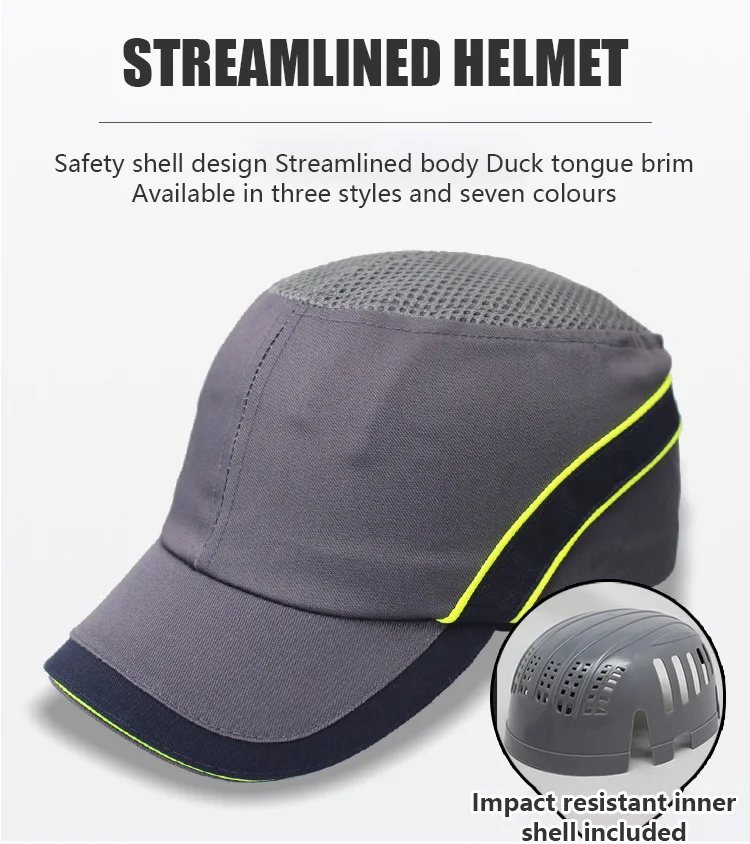 Customized Logo Supported Bump Cap Work Safety Helmets Hard Hats For ...