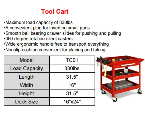 Mobile Workshop Tool Trolley With Drawer and Lockable Wheels| Alibaba.com