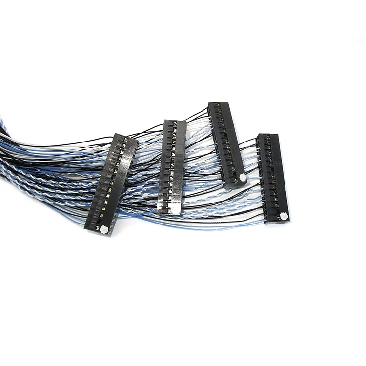 Custom Wire Harness Assembly Connection 30 40 50 Pin Jumper Cables Lcd ...