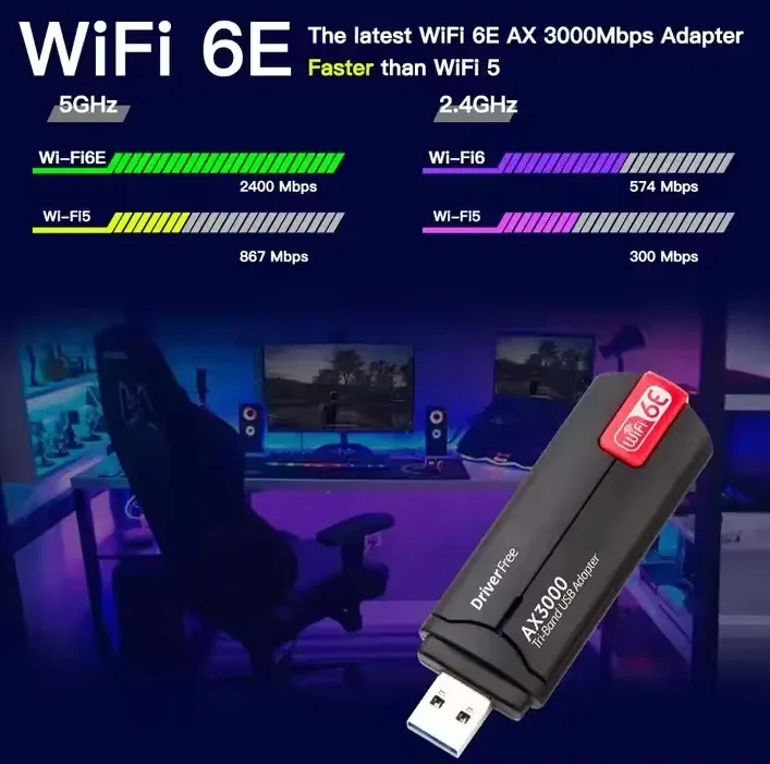 RTL8832CU Wireless Network Card - AX3000 Driver Free Wifi Adapter USB ...