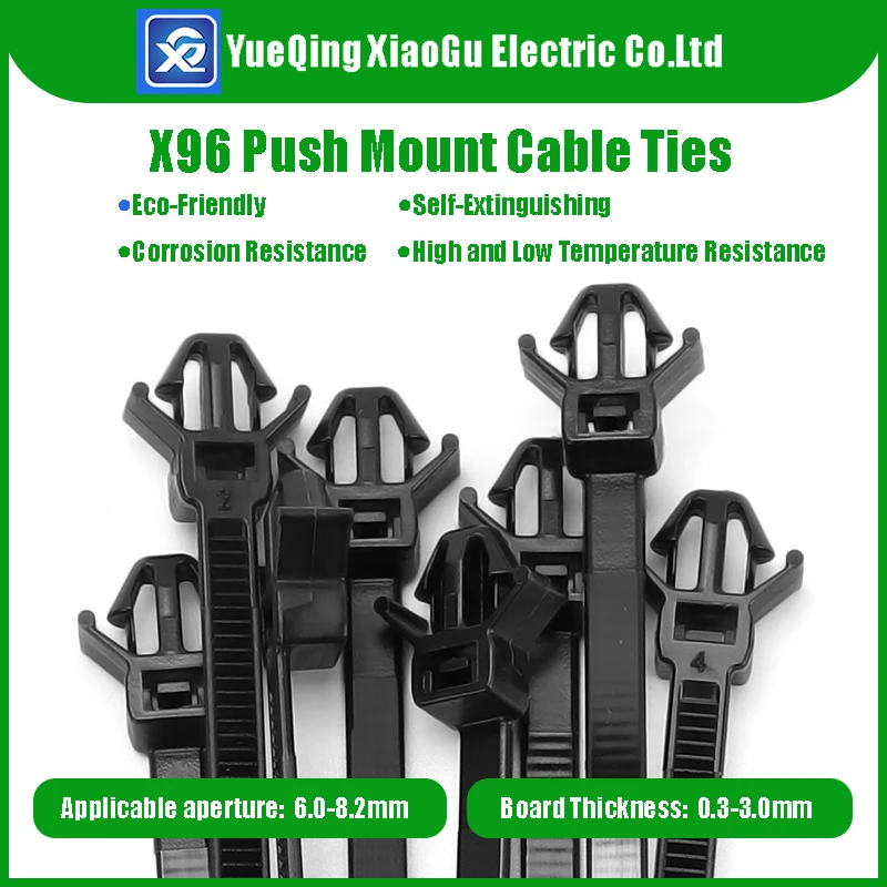 4.8*200mm Push Mount Cable Zip Ties - Secure and Efficient