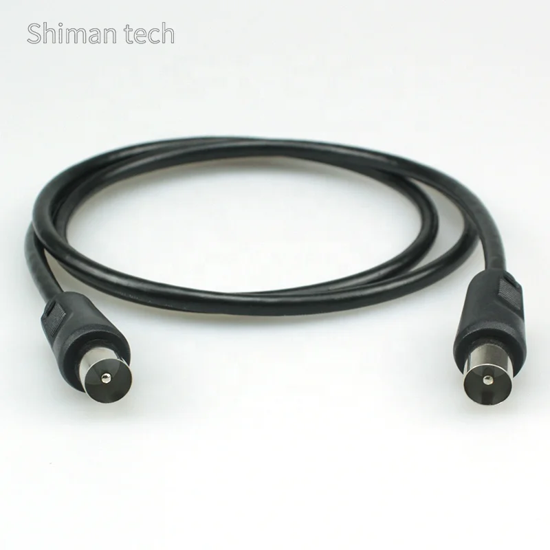 TV Aerial Connector - Male Coaxial Cable, 1m Length