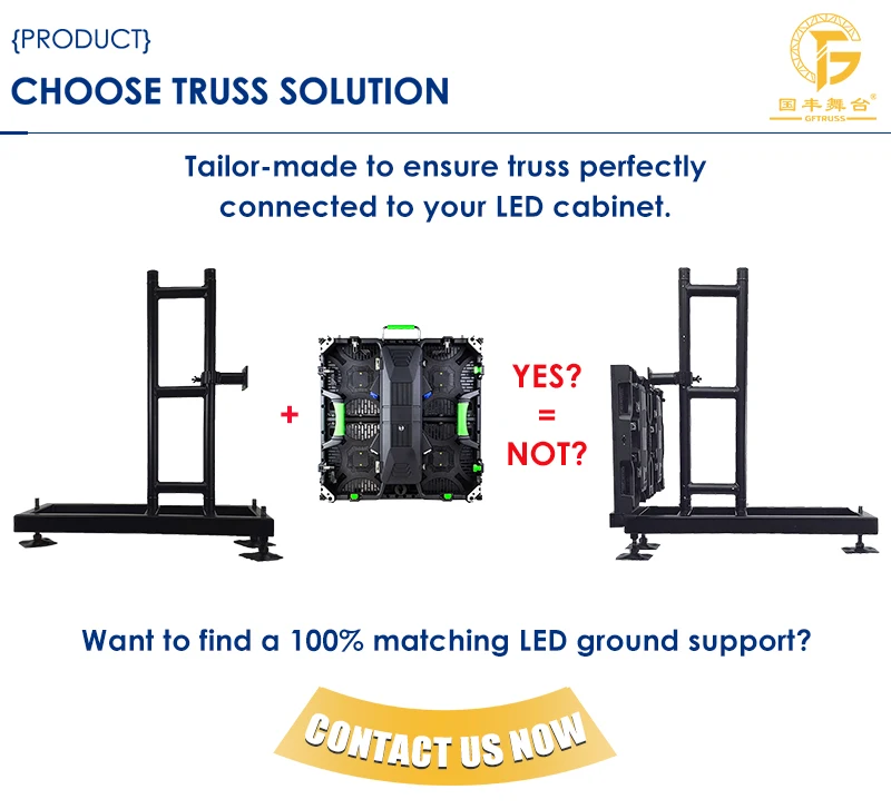 Led Stacking System Ground Support Truss Stand Black Aluminum Led ...