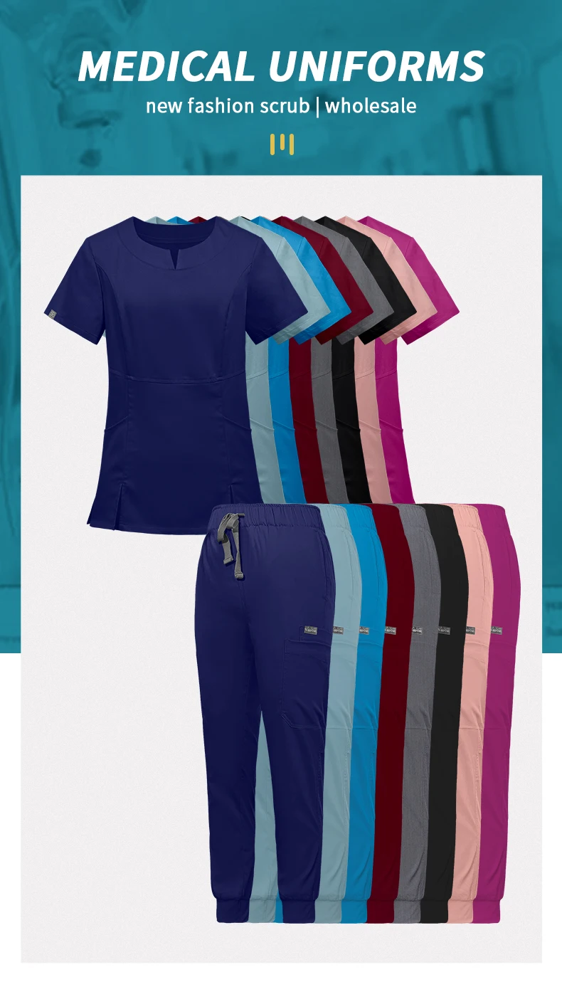 Scrubs Customize Medical Uniform For Women Jogging Female Set Your Own ...