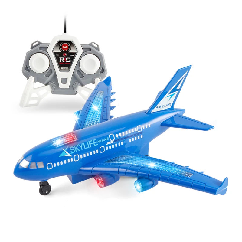 4ch Small Diy Rc Remote Control Air Plane Kit Toy For Kids With Light ...