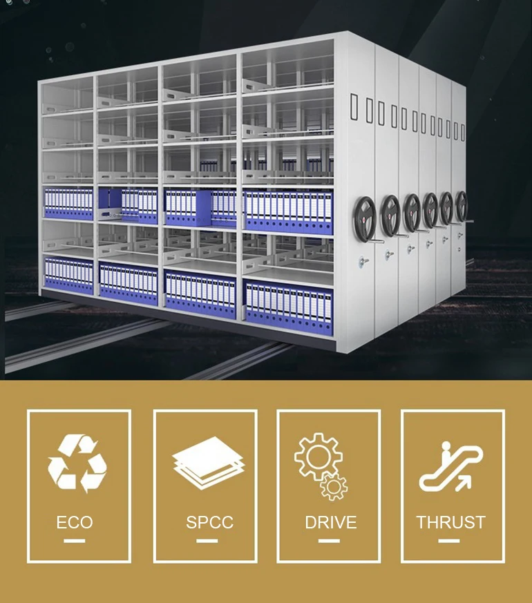 Saving Space Book Storage Cabinet Compactor Book Shelf Library File ...