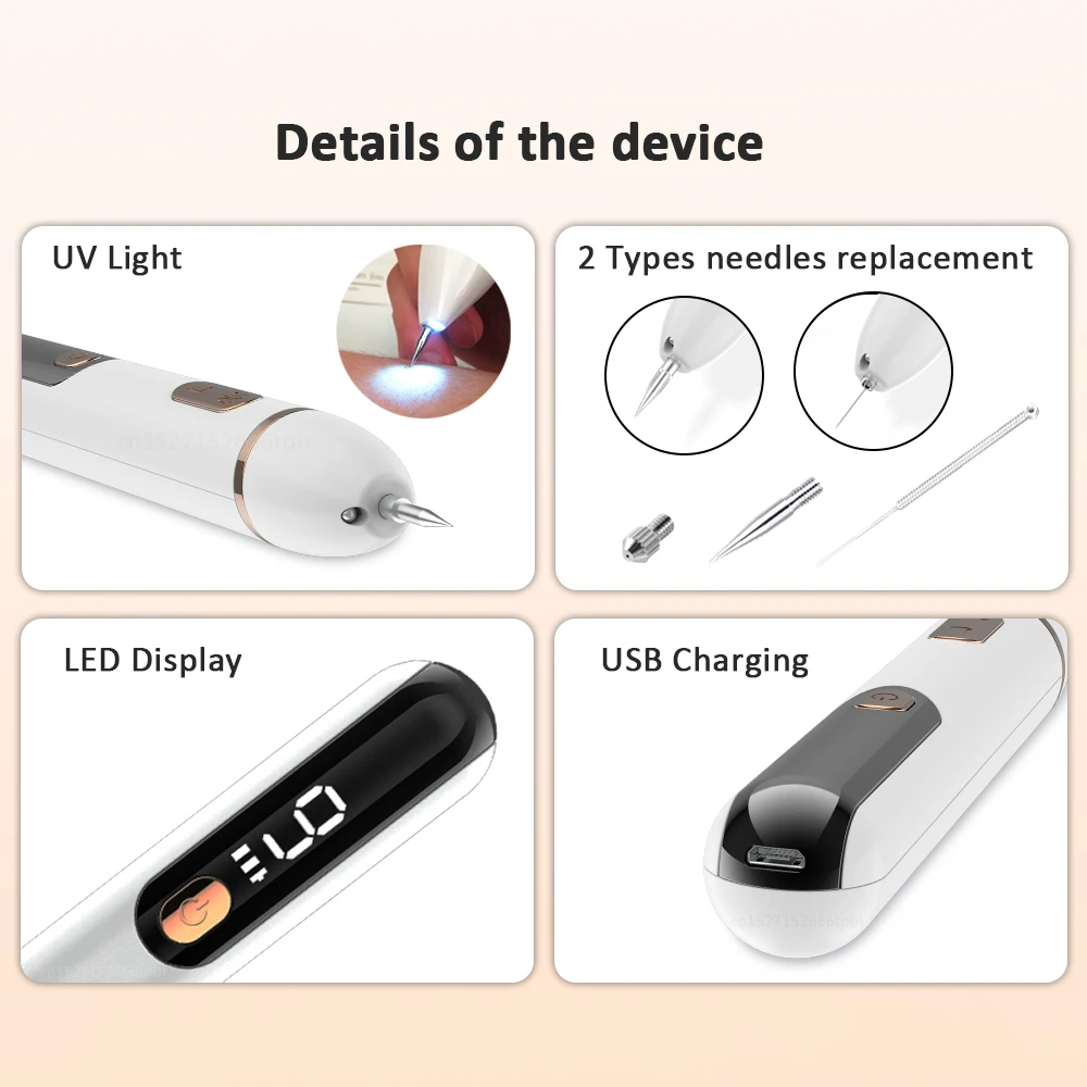 Skin Tag Remover - Blemish Laser Plasma Pen Mole Wart Eliminator