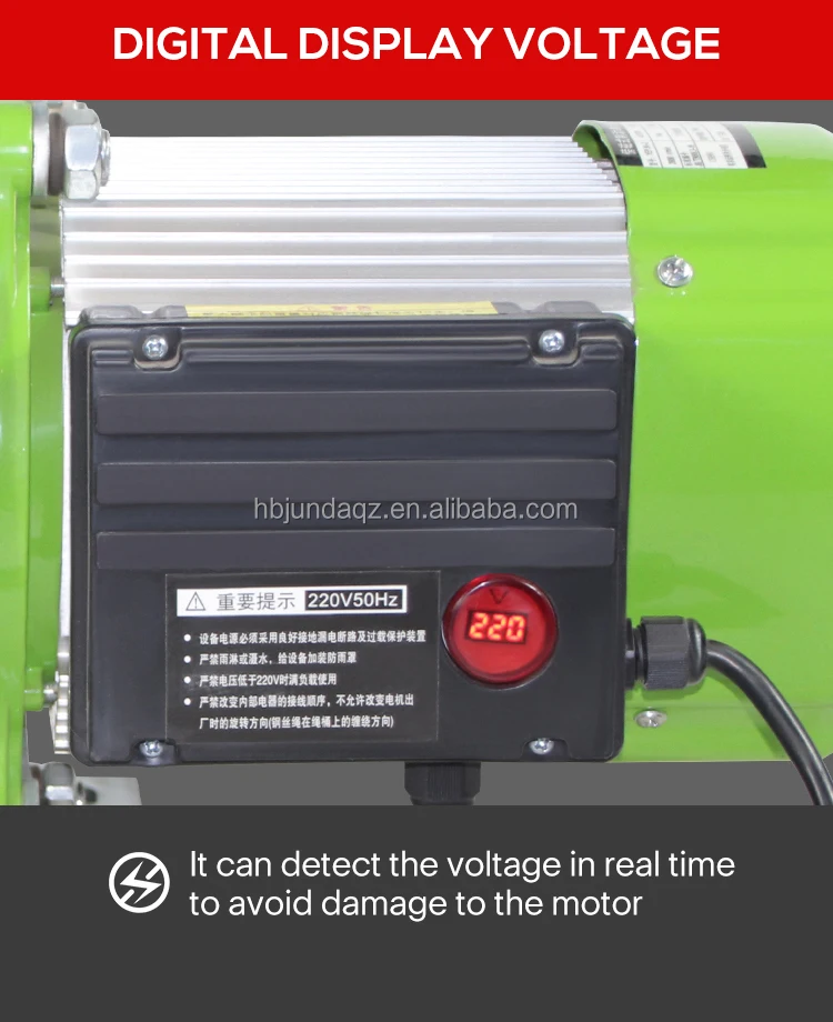 220v Mini Motor Lift Hoist Electric Powered High Speed Winch For High ...
