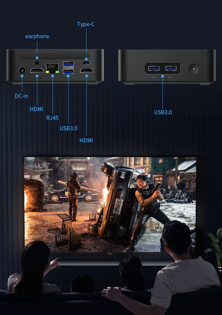 Ultra-thin Mini Pc Bt4 Intel I5-11320h Support Ram 4gb 64gb 4*usb Port ...