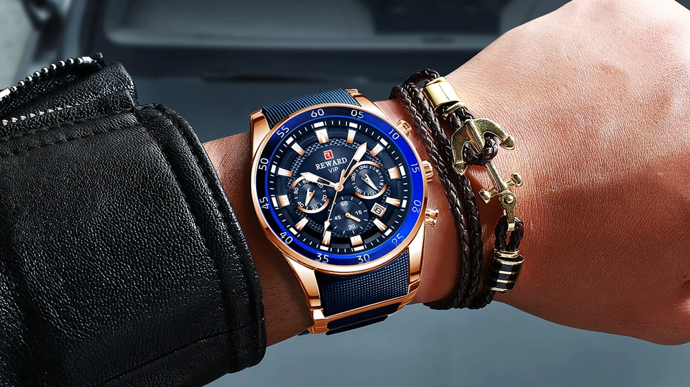 Reward Vip Top Brand Men Luxury Creative Rose Gold Watches Quartz For ...