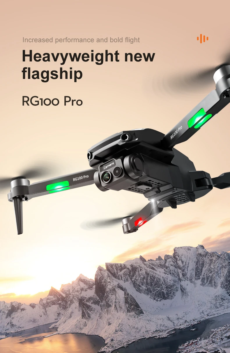 4K Dual Camera RG100 Pro Quadcopter Drone with GPS & 360 Obstacle Avoidance