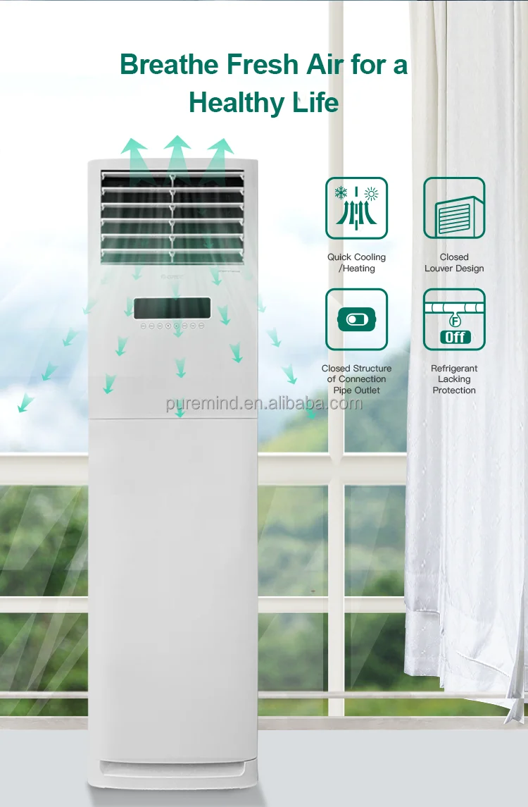 Gree Floor Standing Ac Air Conditioner Fresh Air 24000 36000btu ...
