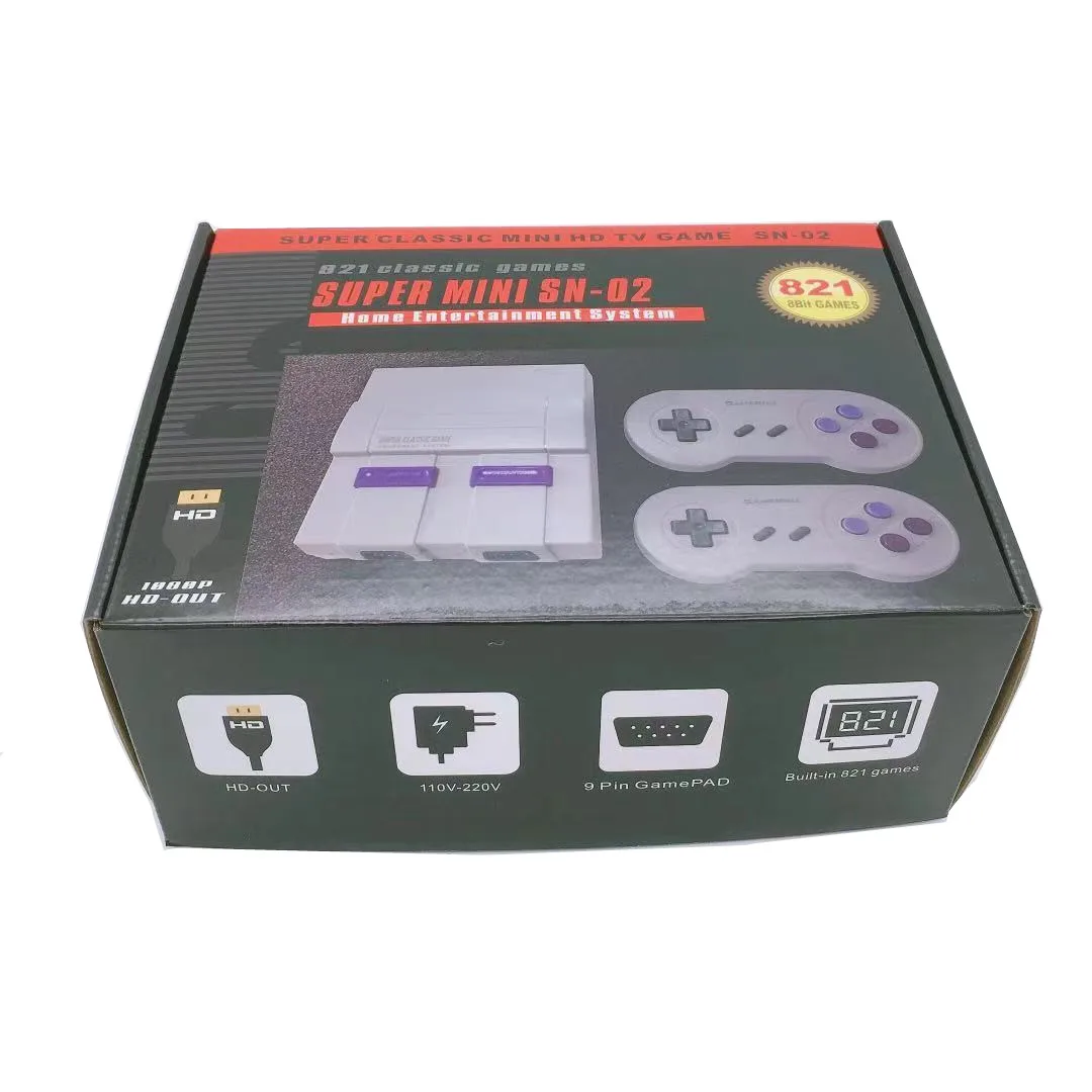 Mini Classic Retro Games 8-Bit Built-in 821 Home Video Game Entertainment