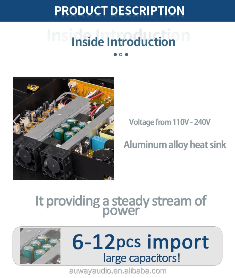 1 U Class-d Amplifier 1000 Watt Price 110v -220v Switch Cvr D-1002 ...