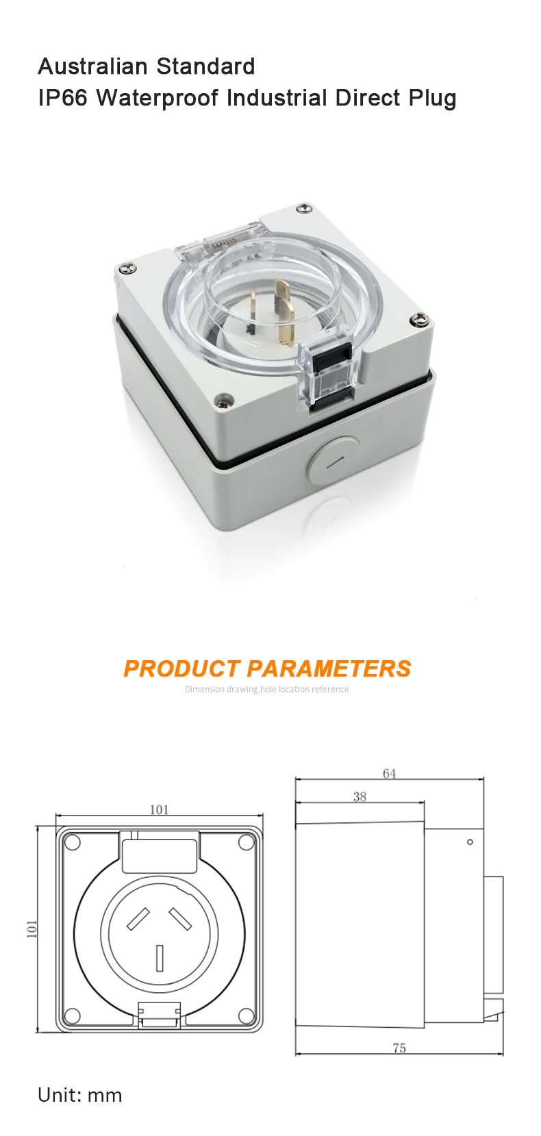 Nadway Australia Standard 56sw220 56sw232 Surface Switch 1 Gang 2 Pole ...