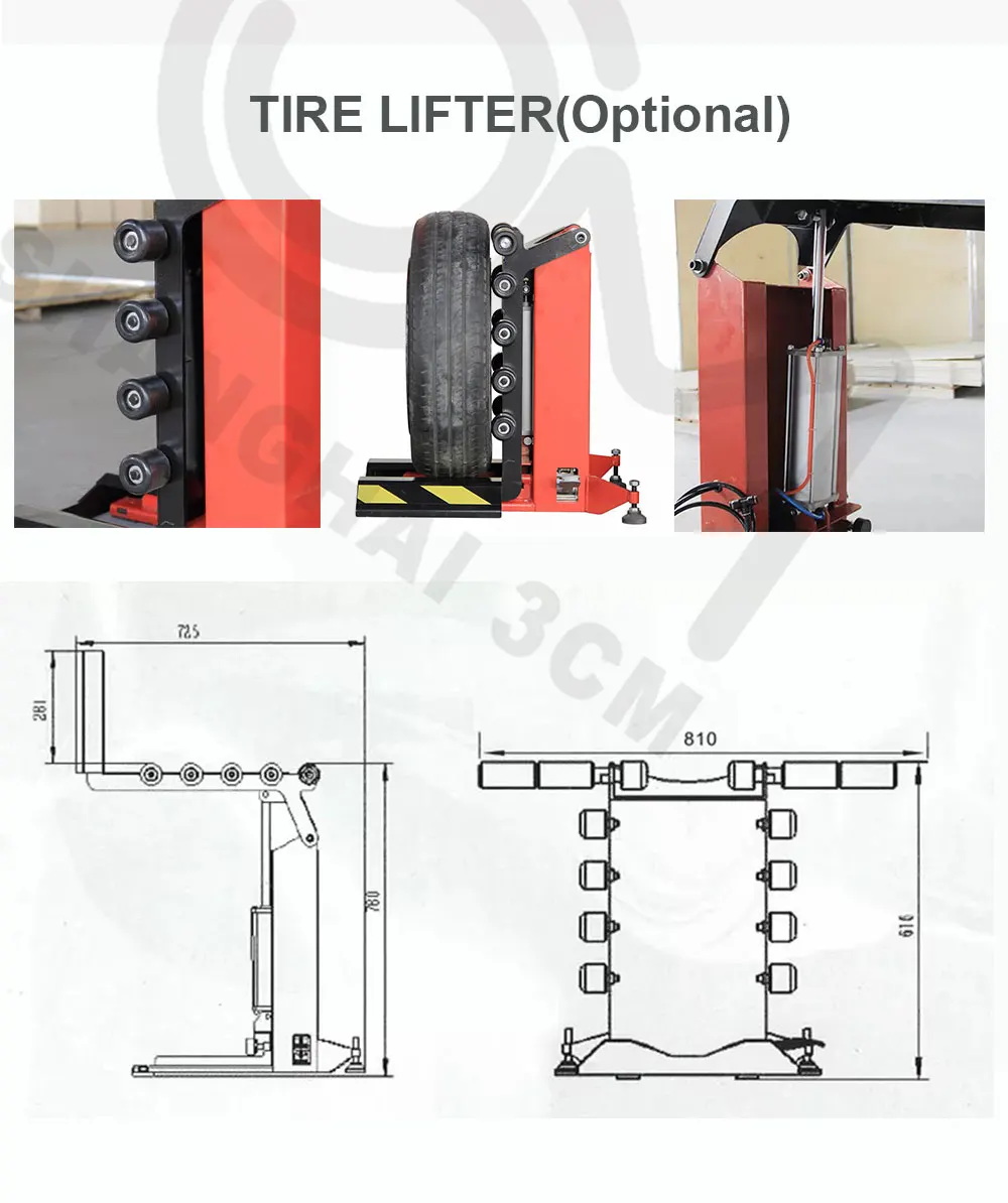 Full Automatic 24" Lean Back Tire Changer & Tire Balancer Combo Swing ...