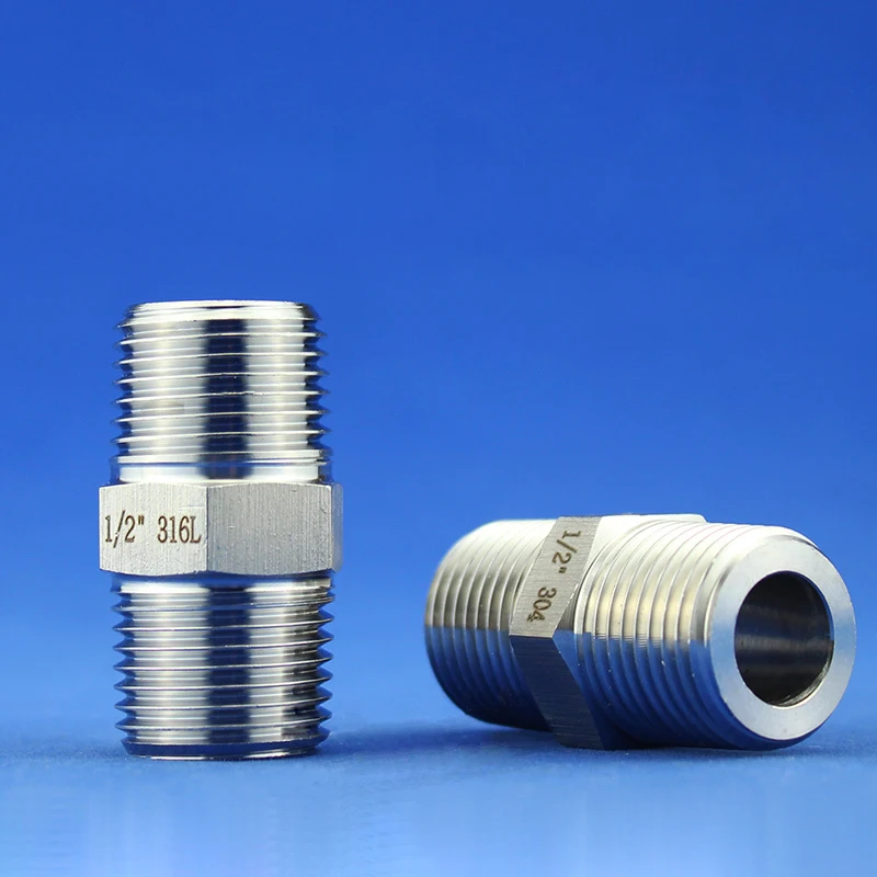 Stainless Steel High Pressure Hex Pipe Fittings 300 Bar