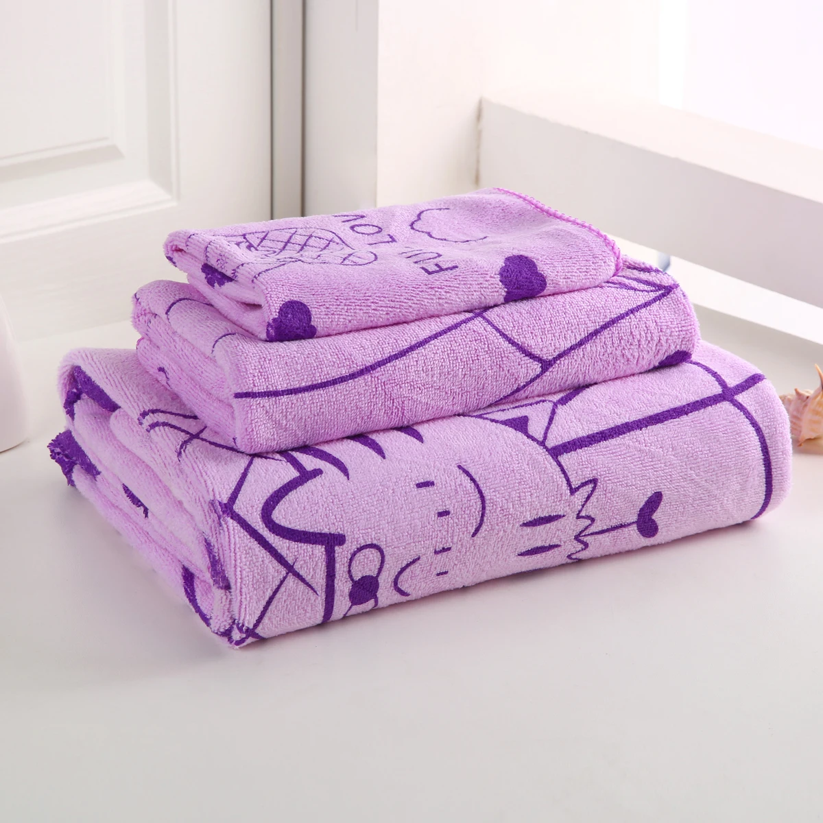 Factory Direct Selling Cotton Bath Towel Thickened Absorbent Gift Three ...