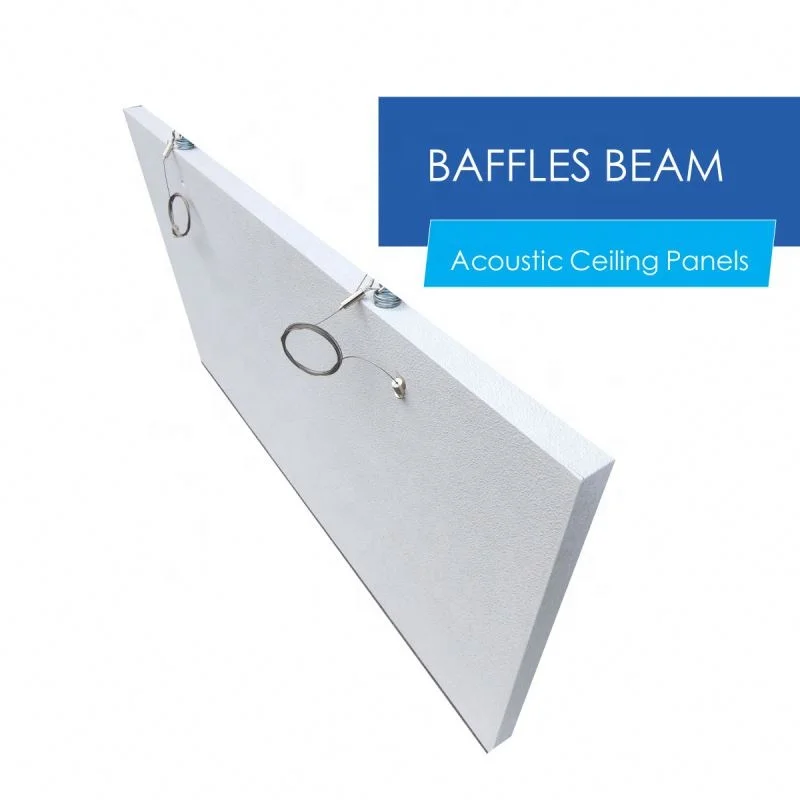 Suspended Acoustic Panels Baffles Glass Wool Sound Beam Ceiling Sound ...