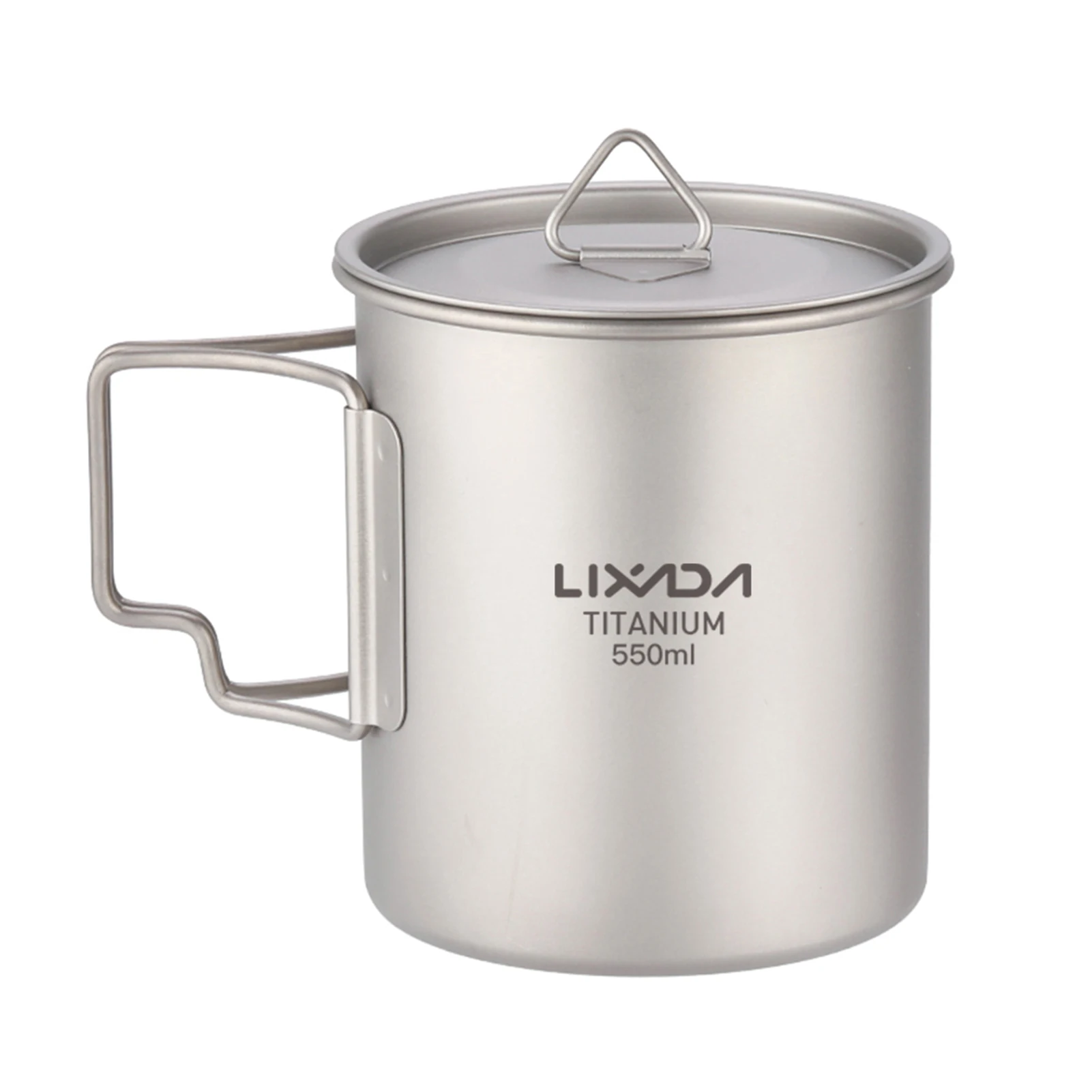 Lixada 450ml/550ml Lightweight Titanium Water Cup with Lid Coffee Cup ...