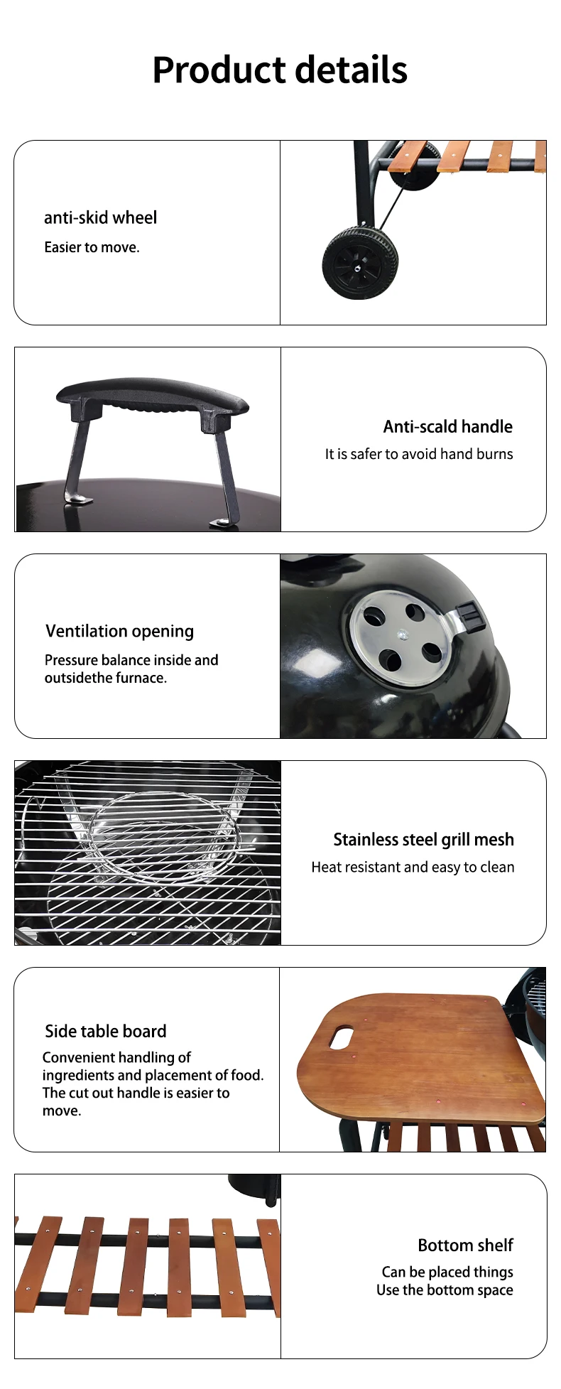 Outdoor Barbecue Trolley Grill BBQ Smoker Big Oil Drum