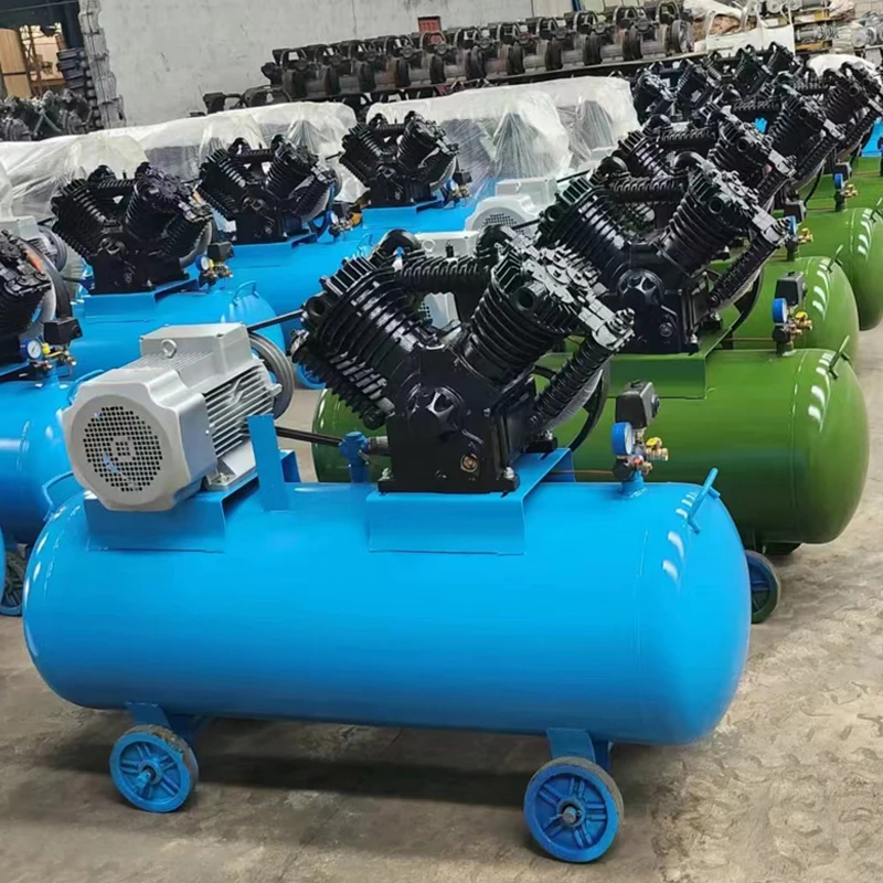 30Cfm 7.5KW 10Hp Cheap Price Portable 8Bar 12Bar Belt Driven Piston Air Compressor with 180L ...