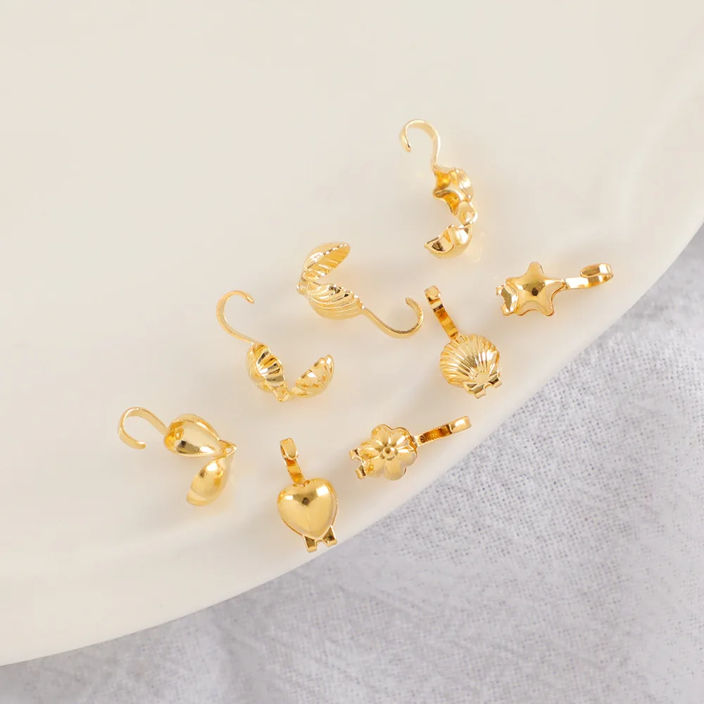 High Quality 18k Gold Plated Flower-shaped Pentagram Heart-shaped Hook ...