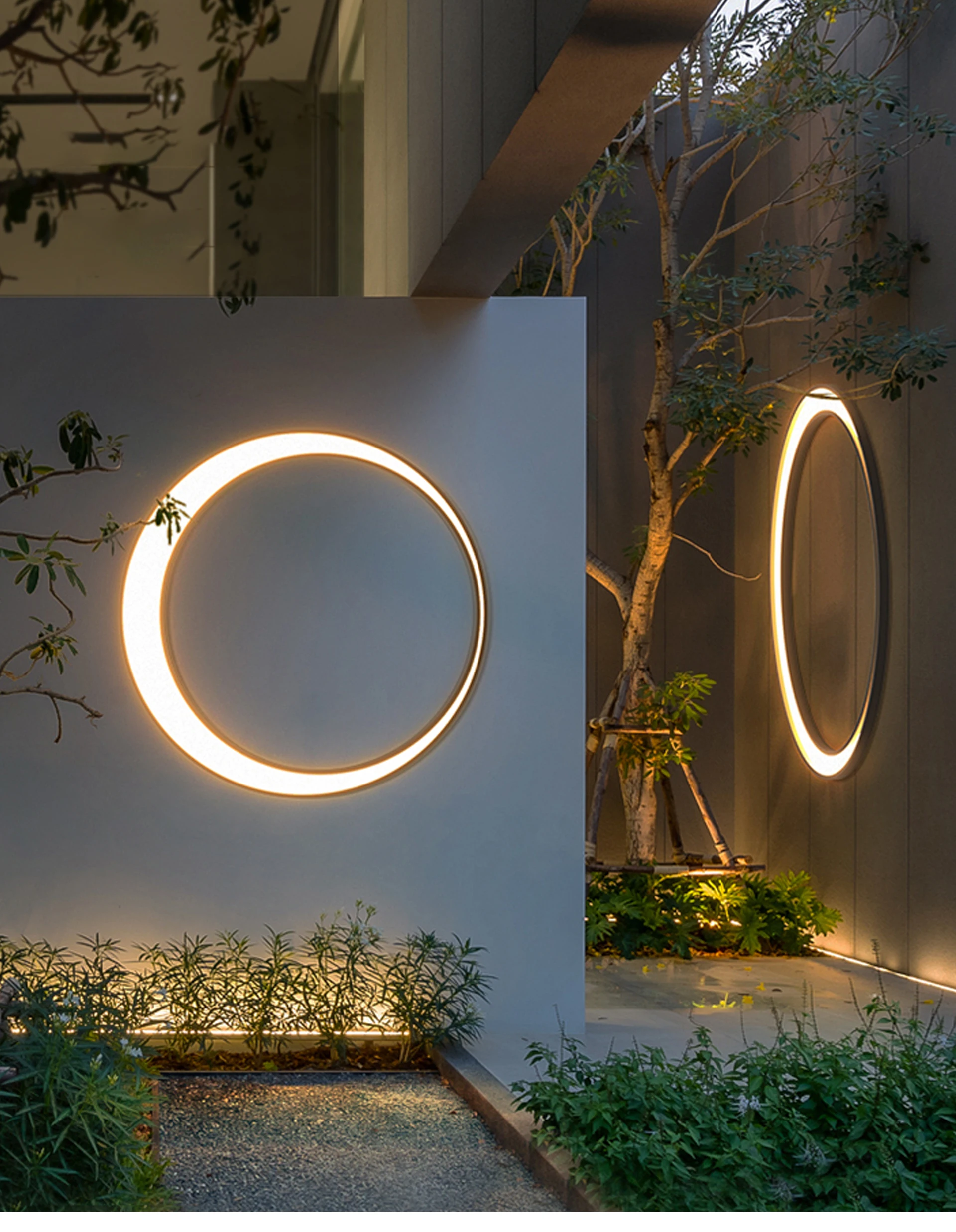 Modern Outdoor Ip65 Waterproof Garden Villa Porch Exterior Wall Sconces ...