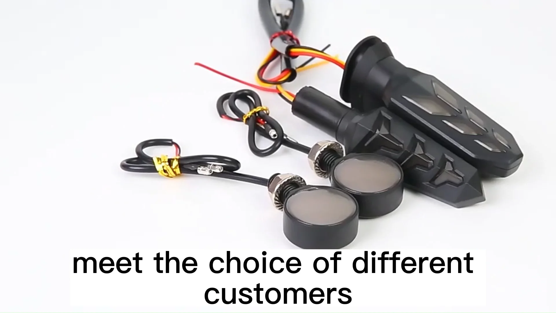 Custom Universal 12v Flashing Bike Blinker Warning Lamp Running Rear ...