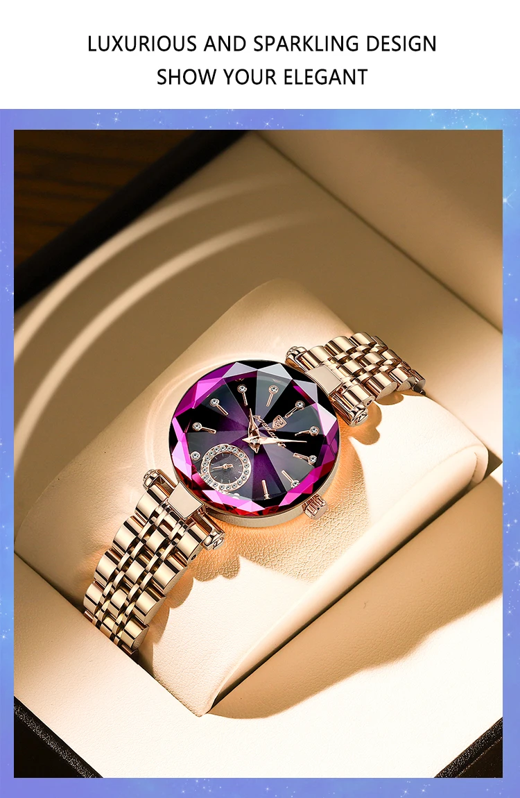 Luxury Waterproof Stainless Steel Quartz Watch for Women - POEDAGAR 719 ...