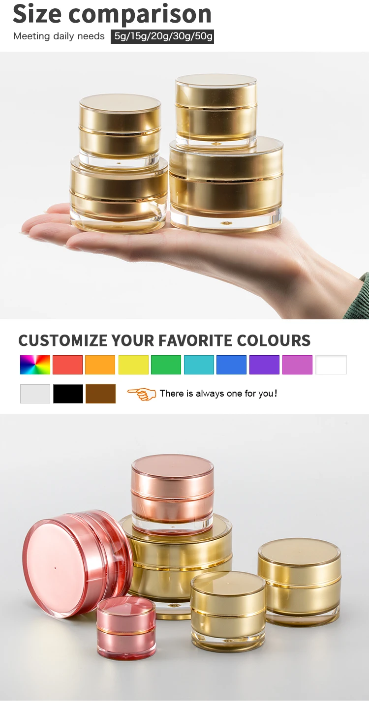5g to 50g Cosmetic Jars - Ideal for Skin Care Packaging