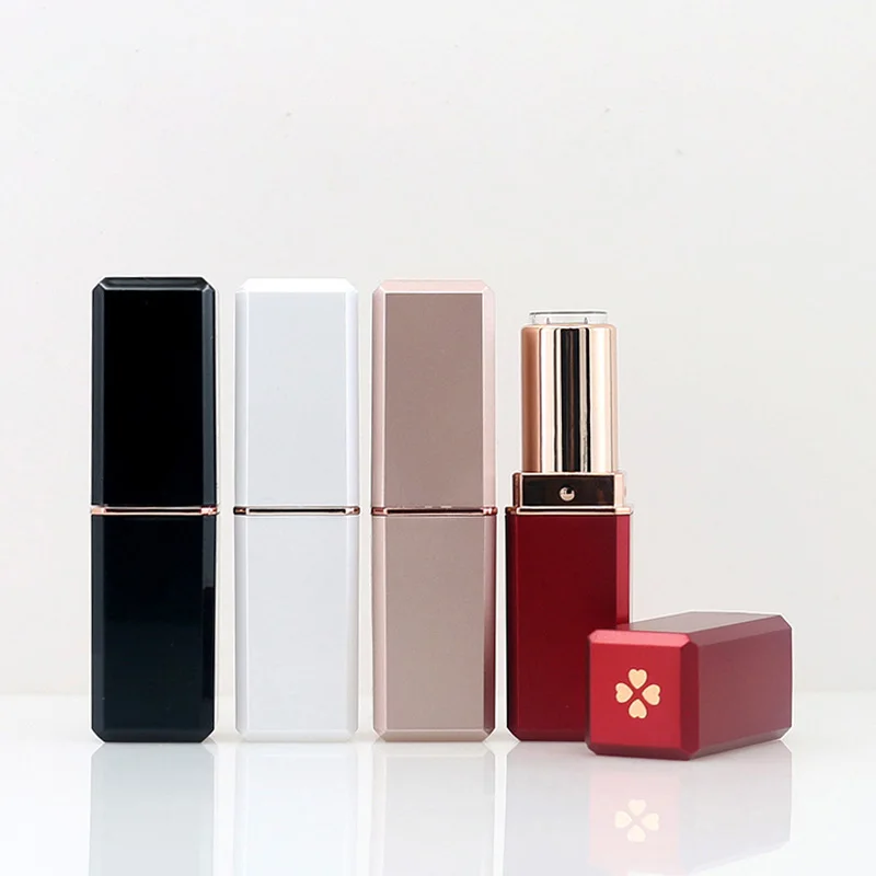 Wholesale Four-leaf Clover Square Refillable Lipstick Tube Luxury High ...