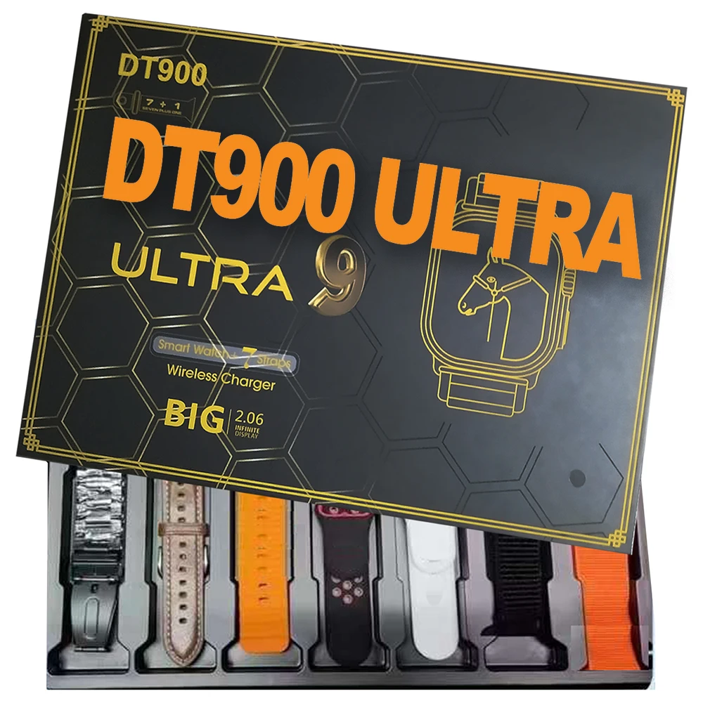2024 49mm Dt900 Ultra 9 Smart Watch 7 Multi Straps Smartwatch Sleep ...