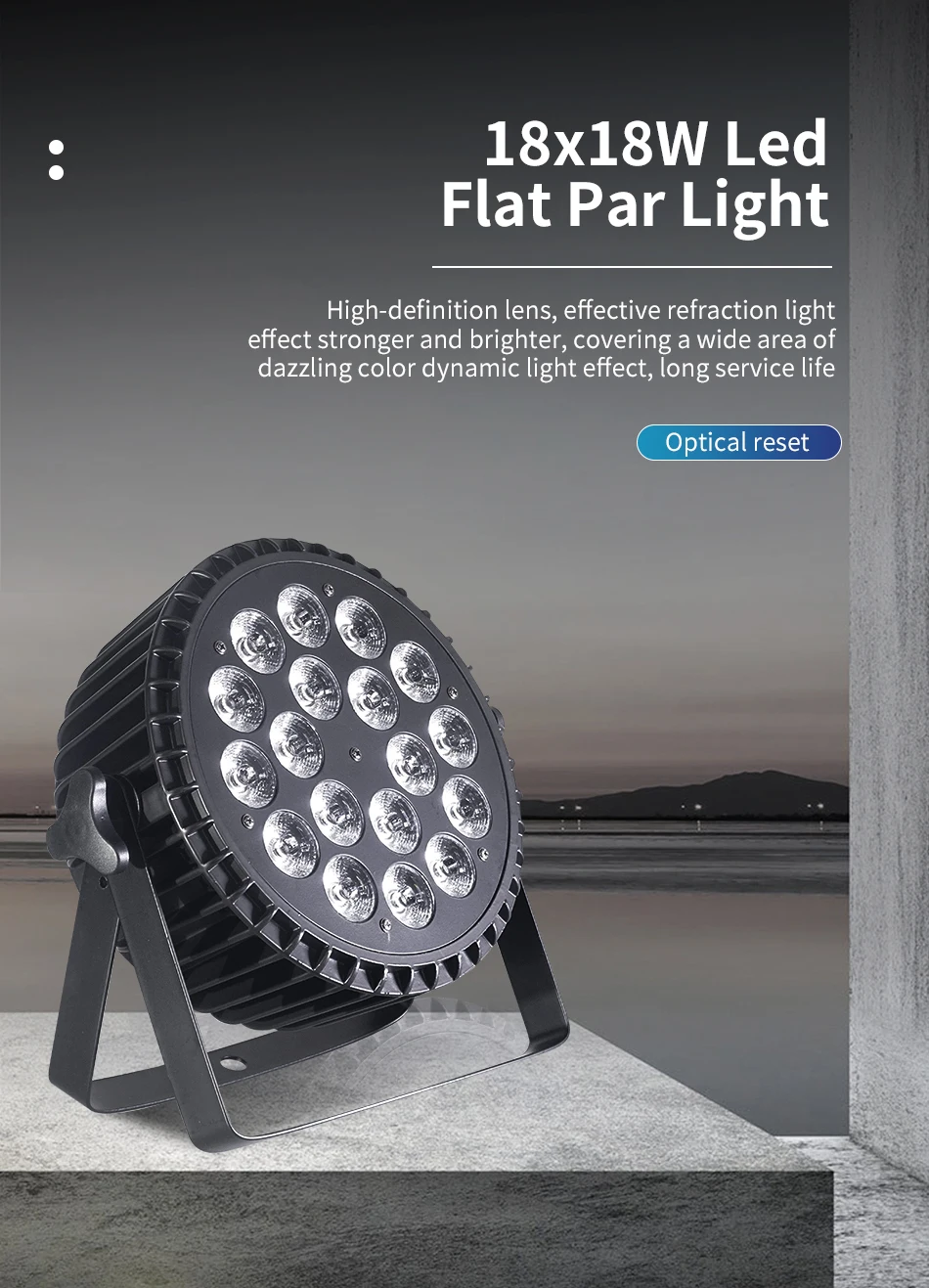 RGBWA+UV 18x18w Led Flat Par Light - High Quality Stage Lighting