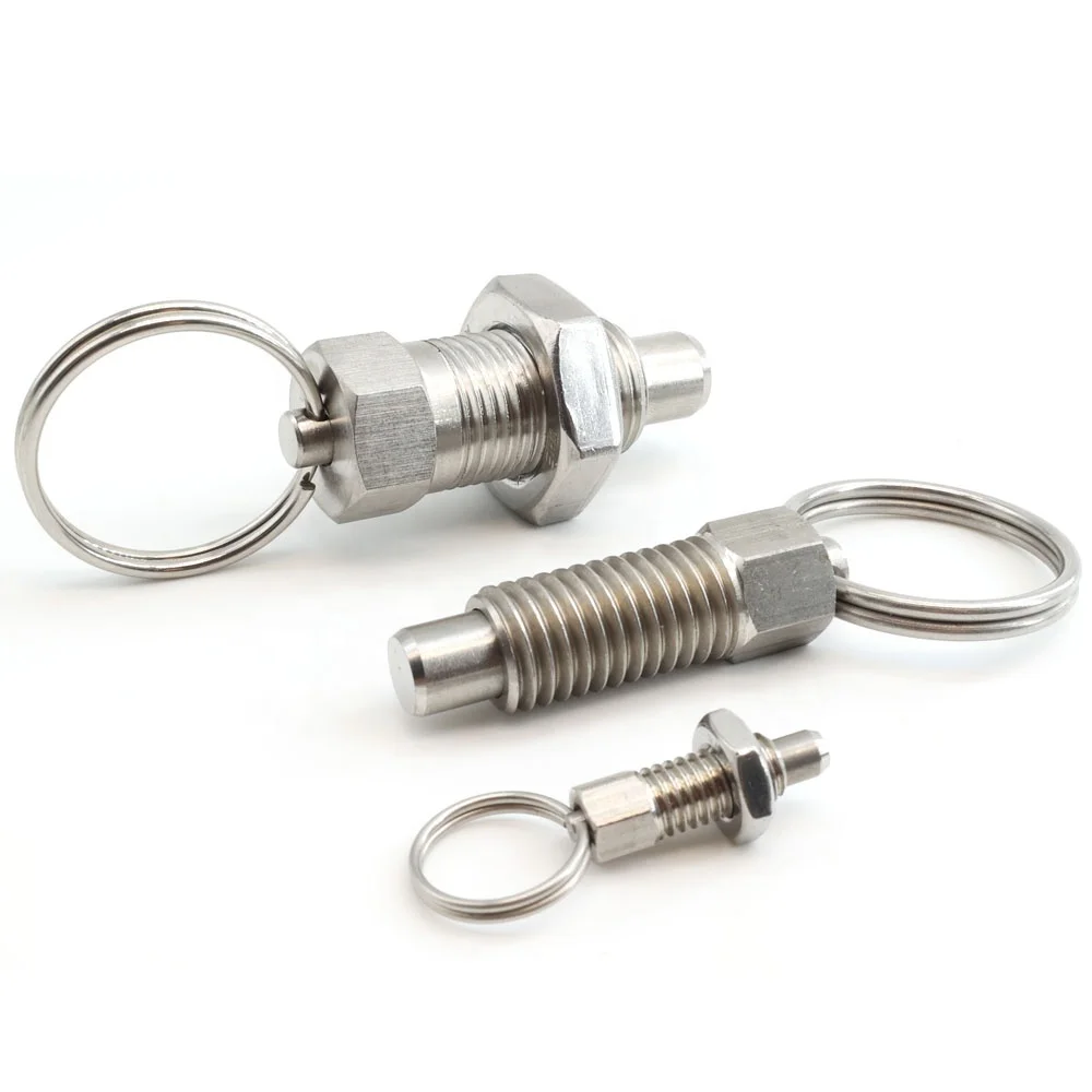 Stainless Steel Spring-Loaded Knurled Knob Head M6 Lock Out