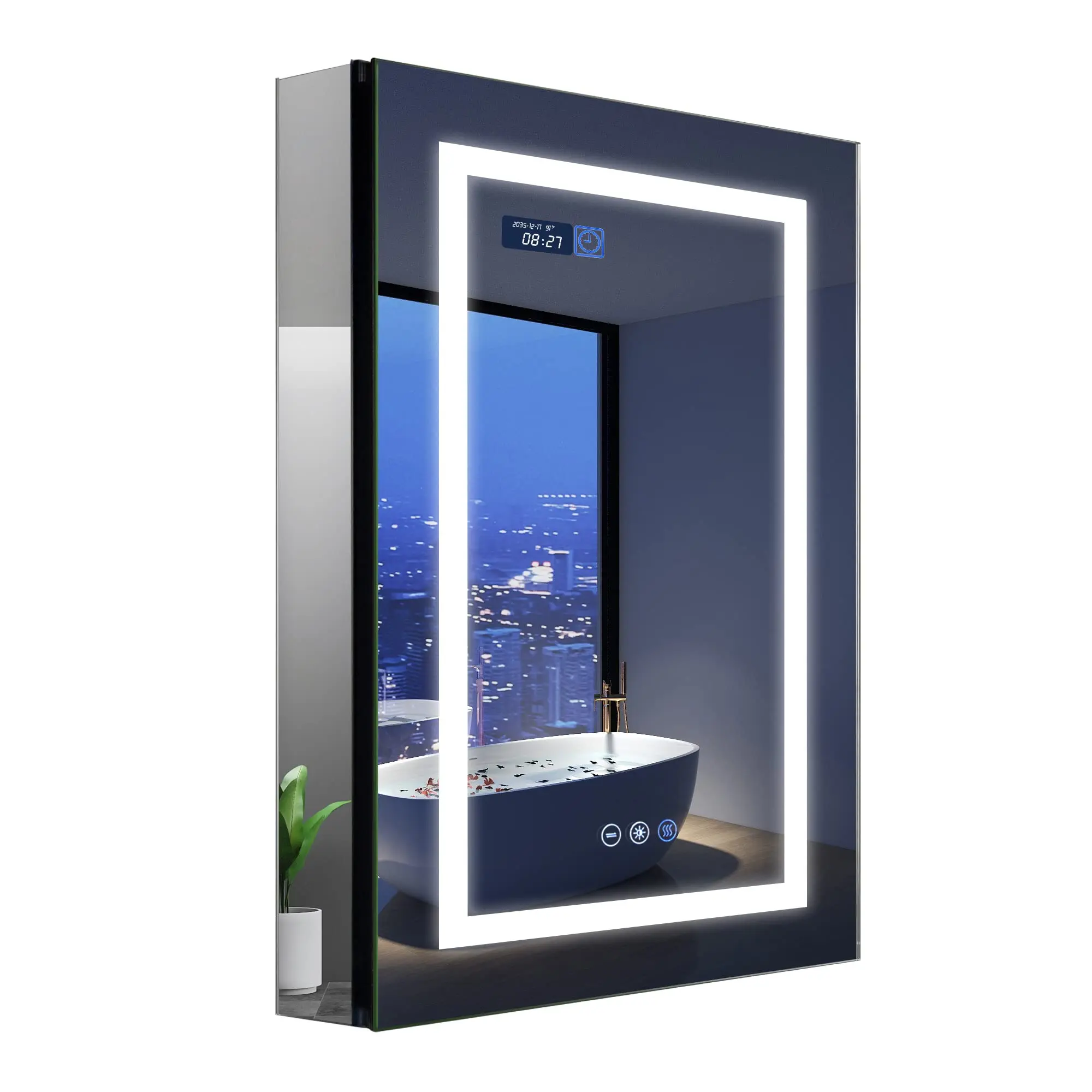 Cheap Multifunction Wall Mounted Intelligent Mirror Cabinet Led Mirror ...