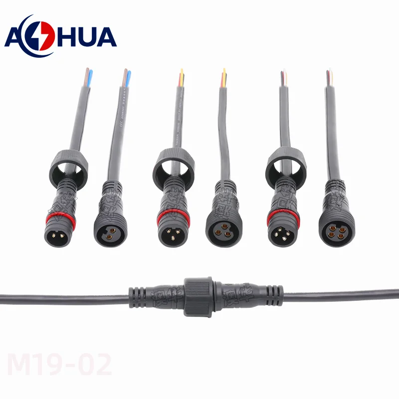 Automotive Connectors Plastic 2 Pin Cable Connector M19 Straight Plug ...