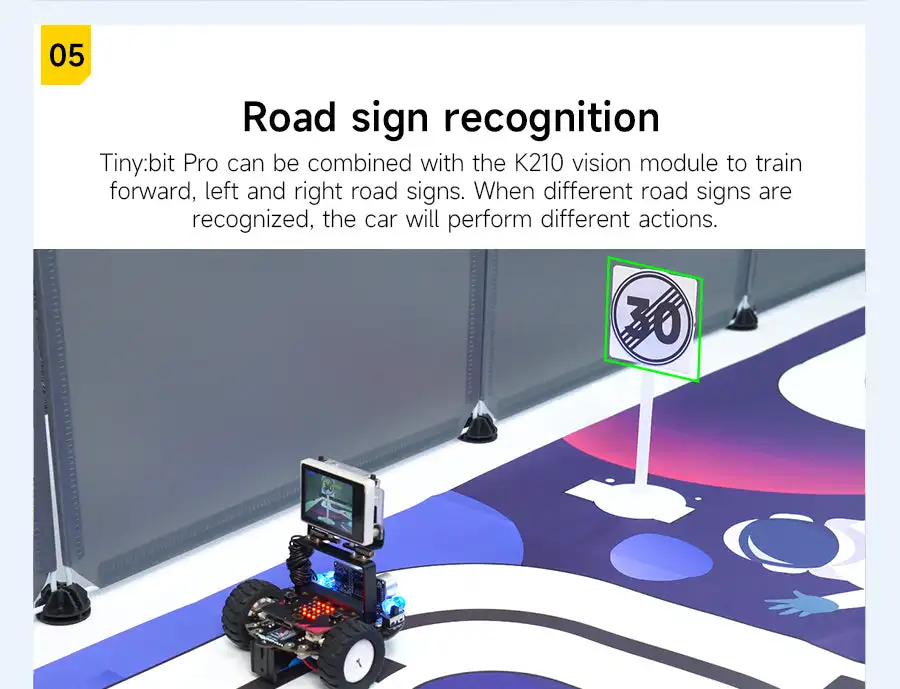 Tiny:bit Pro AI Visual Robot Car Kit for Micro:bit V2 V1