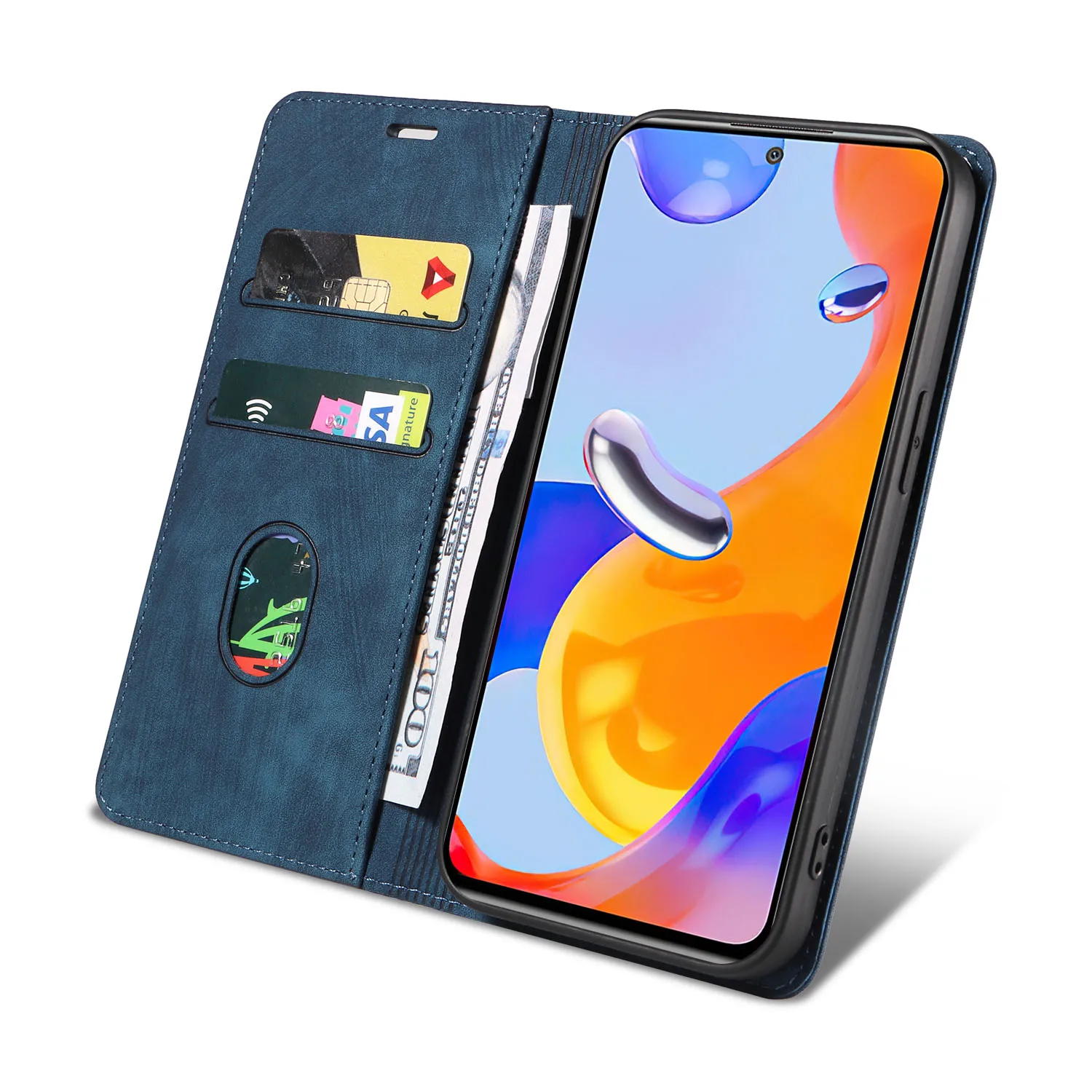 Pu Leather Wallet Case For Redmi Note 11 12 10 9 Pro Card Slot ...